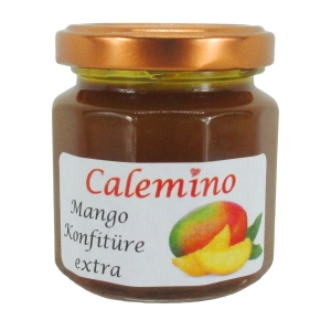Mango jam extra 125g (4.4oz) with brown cane sugar.